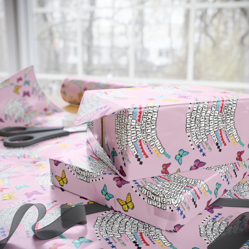 Taylor Swift Album Friendship Bracelets Wrapping Paper, Taylor Swift ...