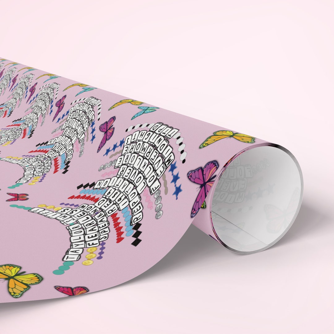 Taylor Swift Album Friendship Bracelets Wrapping Paper, Taylor Swift ...