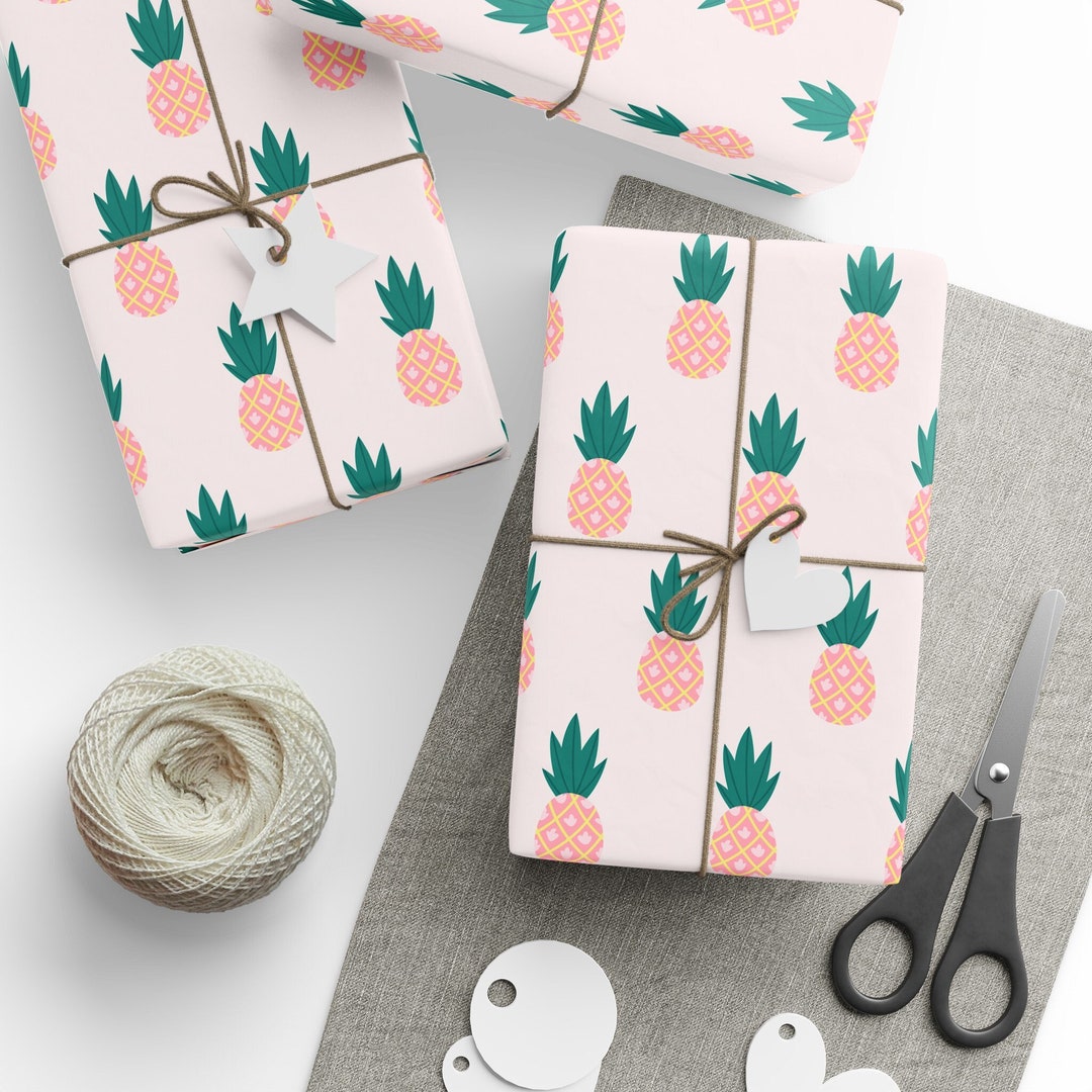 Pink Pineapple Wrapping Paper, Pink Pineapple, Summer Time Party ...
