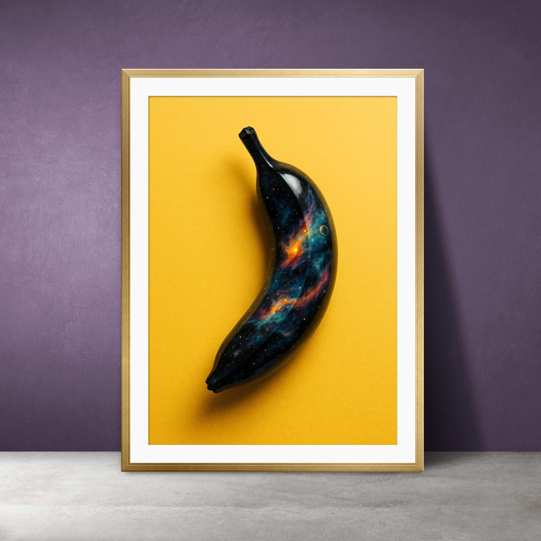 Cosmic Banana Nebula Art Print: Galaxy Kitchen Pop Art (digital ...