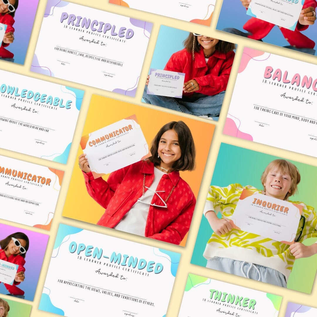 IB Learner Profile Certificates, Primary Years Programme, Printable PDF ...