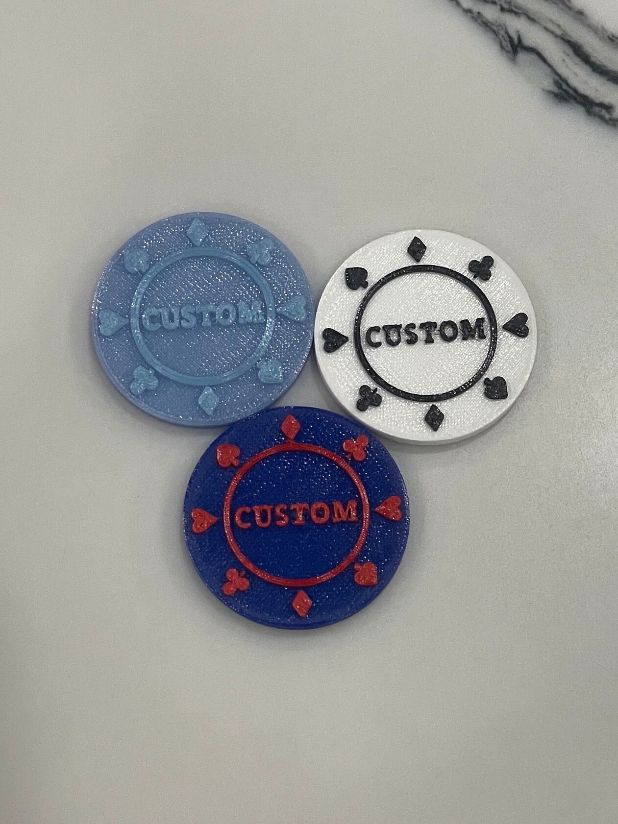 Personalized Poker Chip Masterpiece: Customizable Text & Logos on ...