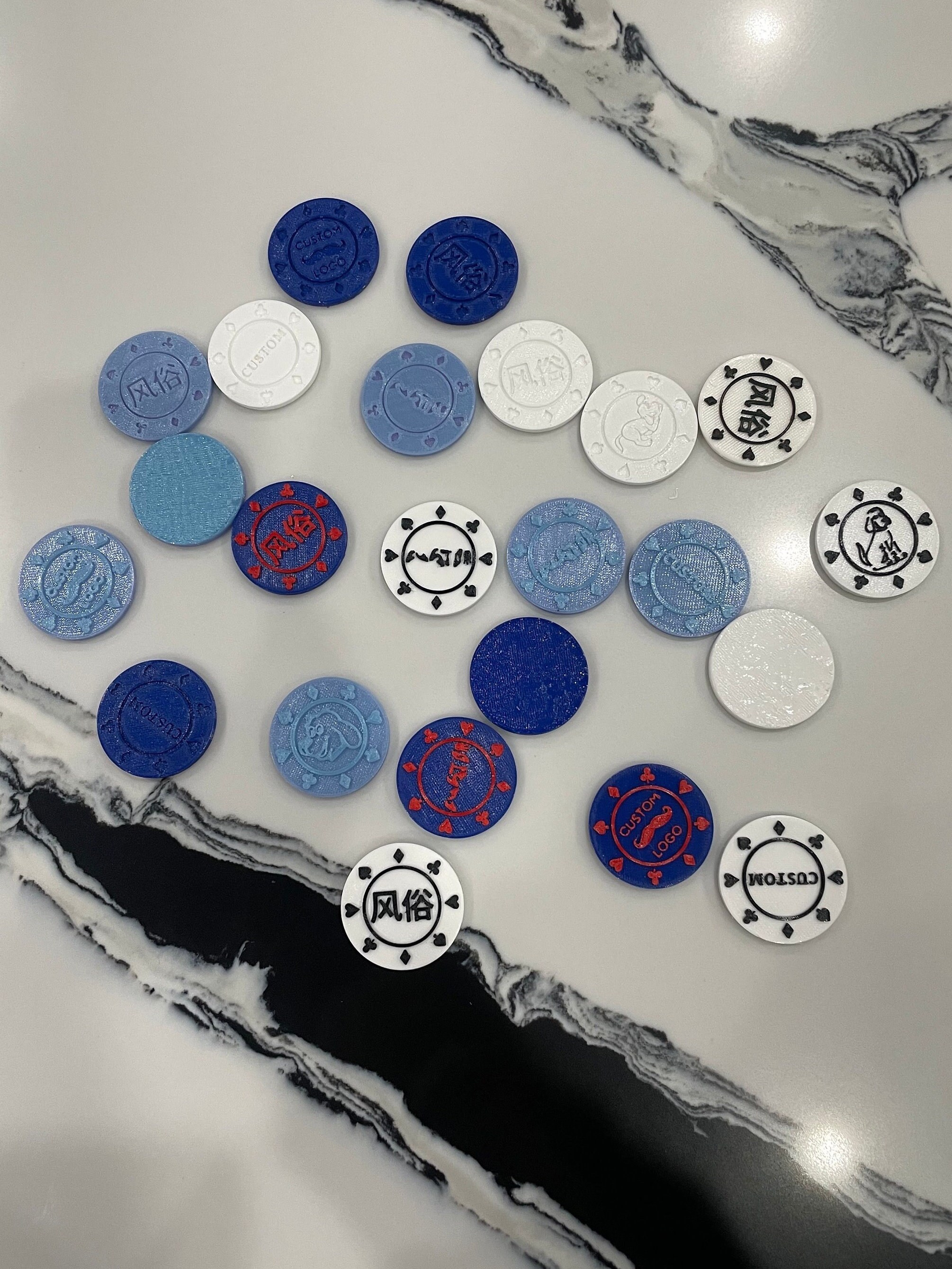 Personalized Poker Chip Masterpiece: Customizable Text & Logos on ...