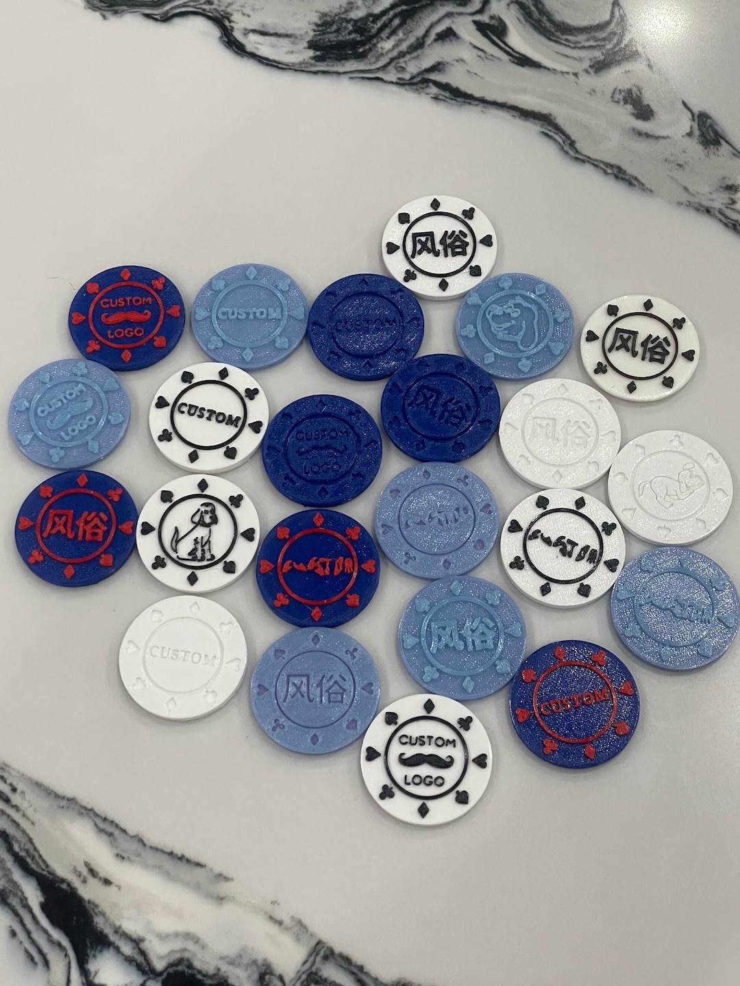 Personalized Poker Chip Masterpiece: Customizable Text & Logos on ...