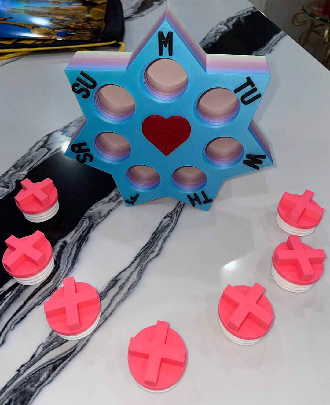 Stunning Star Pill Calendar Illuminate Your Medication Routine - Etsy