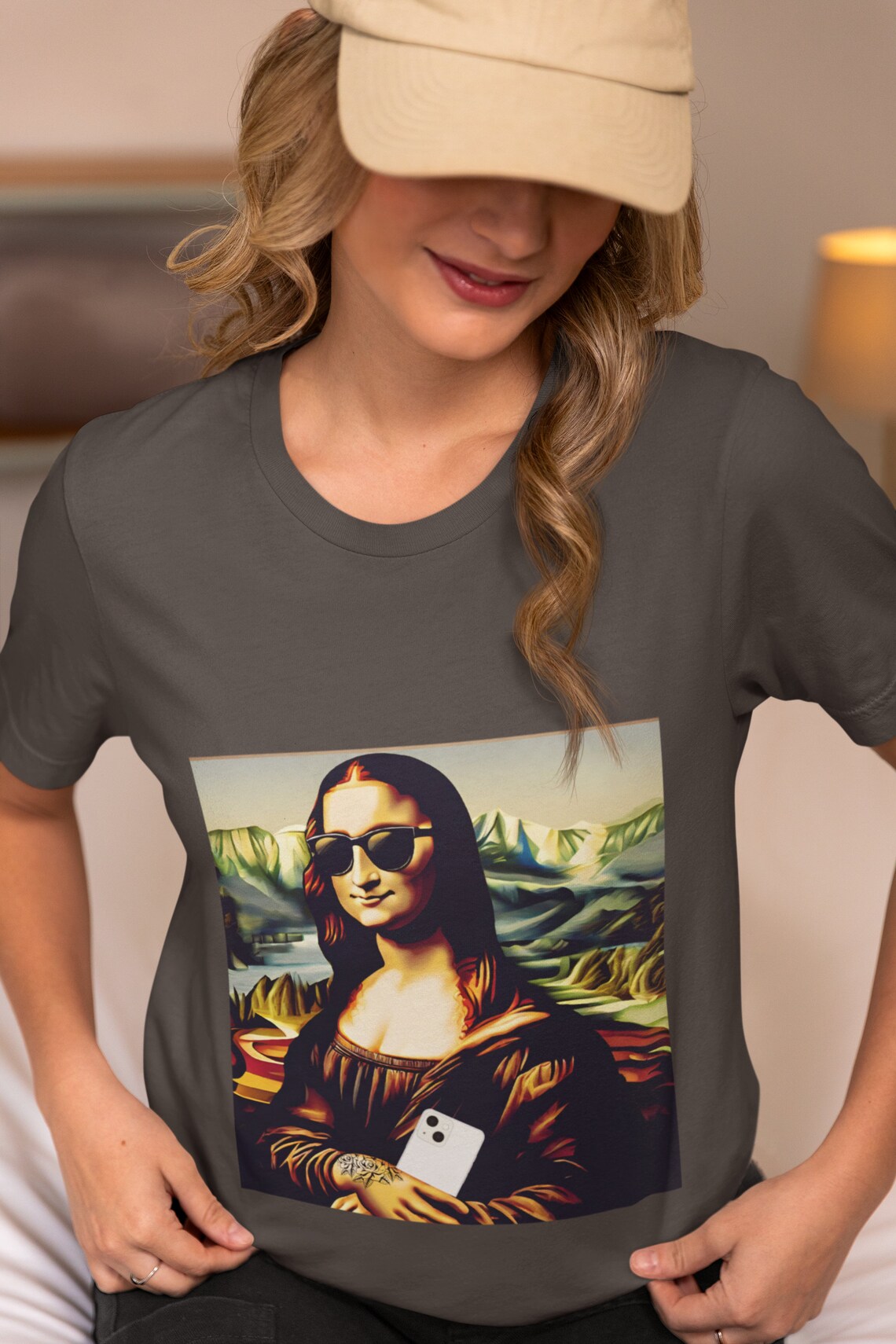 Funny Mona Lisa Shirt Leonardo Da Vinci Painting T Shirt Aesthetic T ...