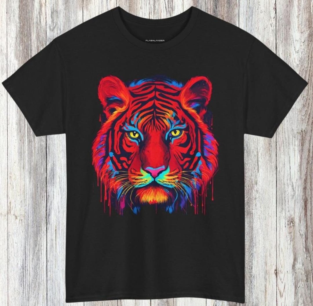 Tiger Shirt, Tiger Face Shirt, Tiger T-shirt, Tiger Lover Gift, Tiger ...