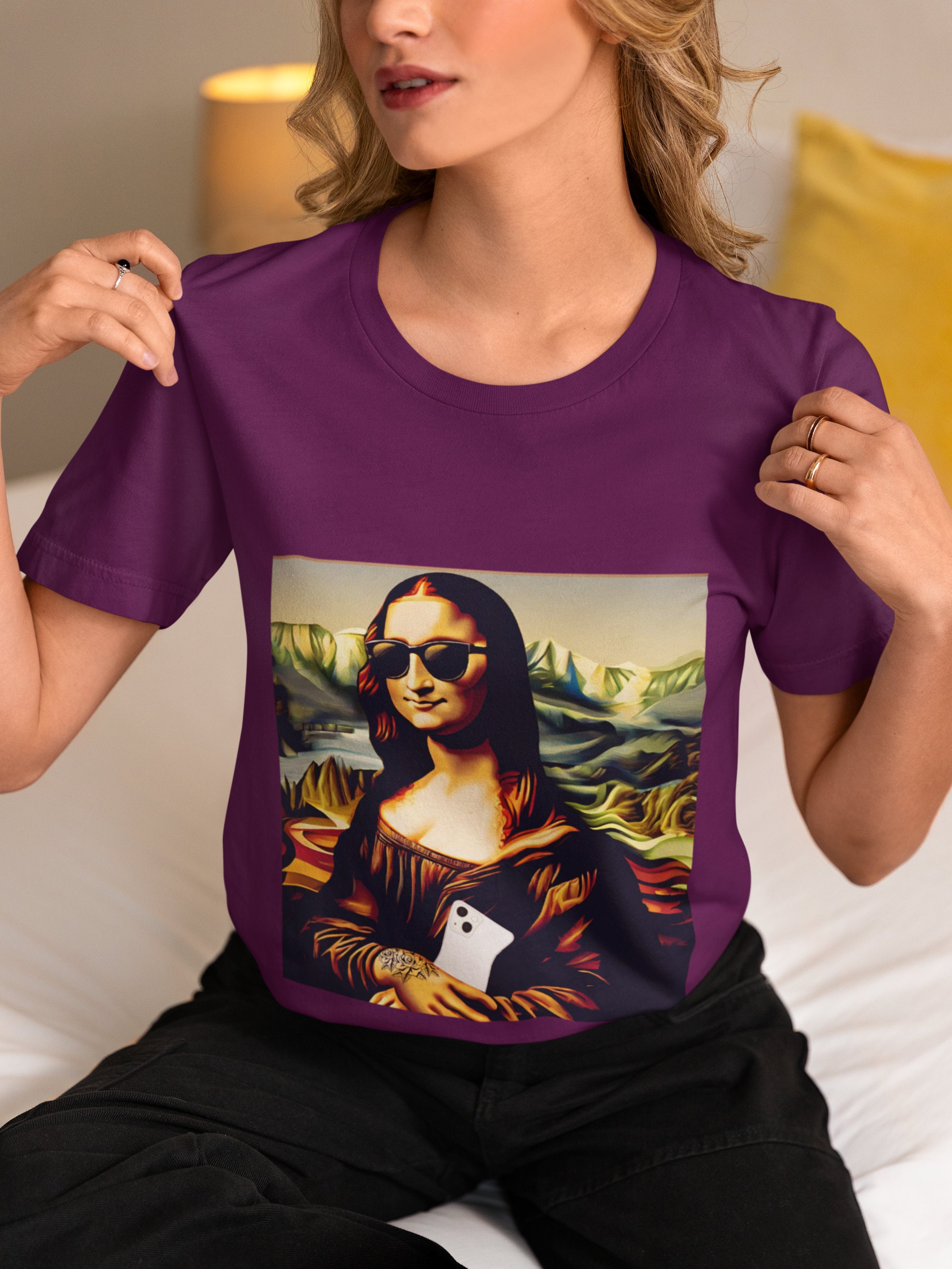 Funny Mona Lisa Shirt Leonardo Da Vinci Painting T Shirt Aesthetic T ...