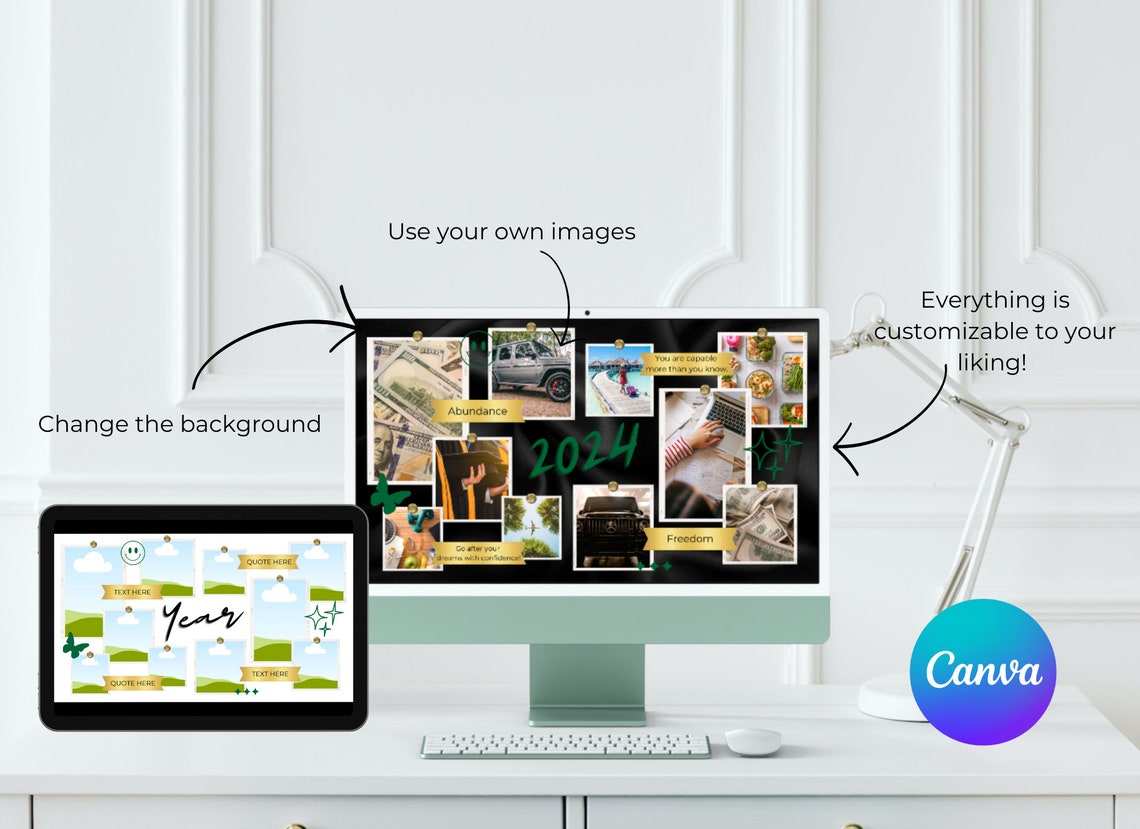 Digital Vision Board, Vision Board, Vision Board Digital, Vision Board ...