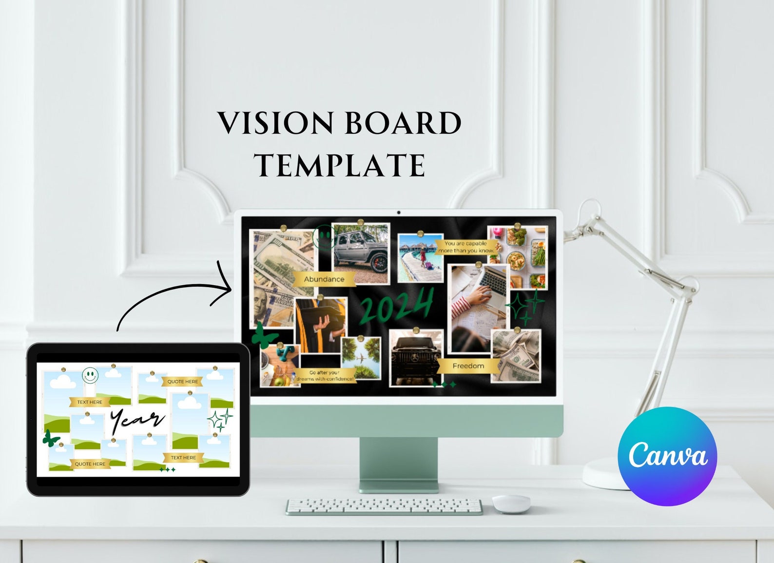Digital Vision Board, Vision Board, Vision Board Digital, Vision Board ...