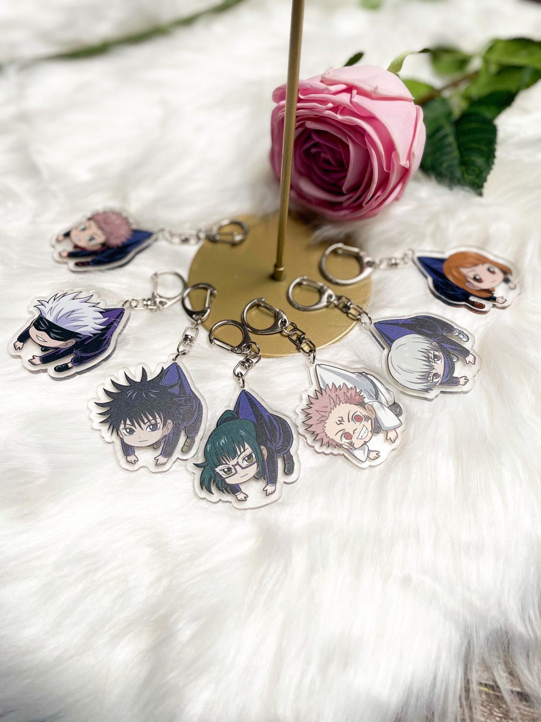 Kawaii Anime Character Plastic Keychain, Gift Pins for Anime Fan - Etsy UK