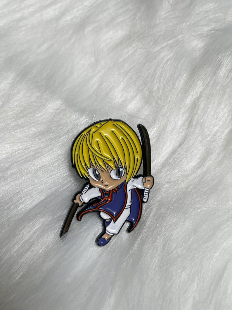 Kawaii Anime Zinc Enamel Pin, Cartoon Character Brooch - Etsy