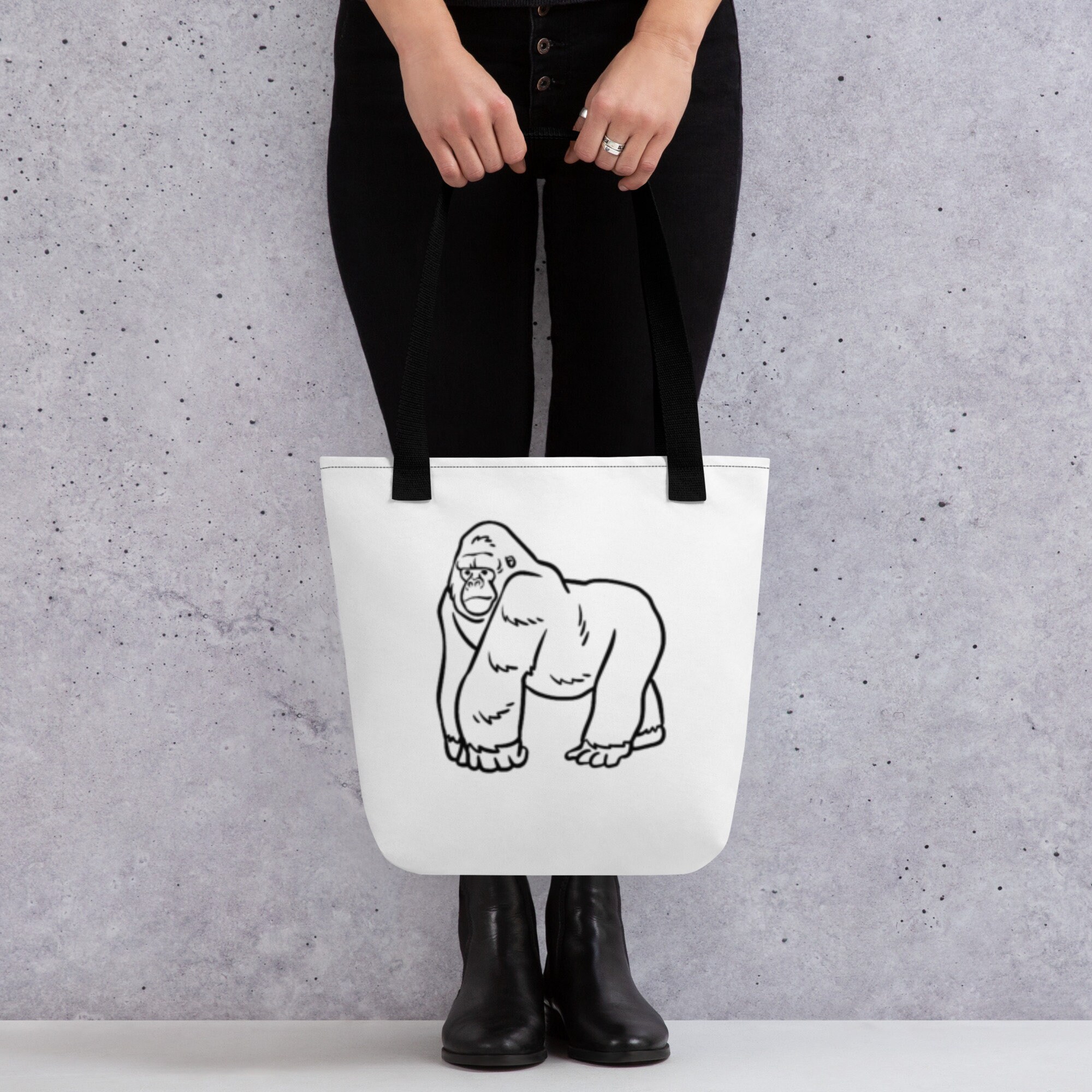 Gorilla Tote Bag - Etsy UK