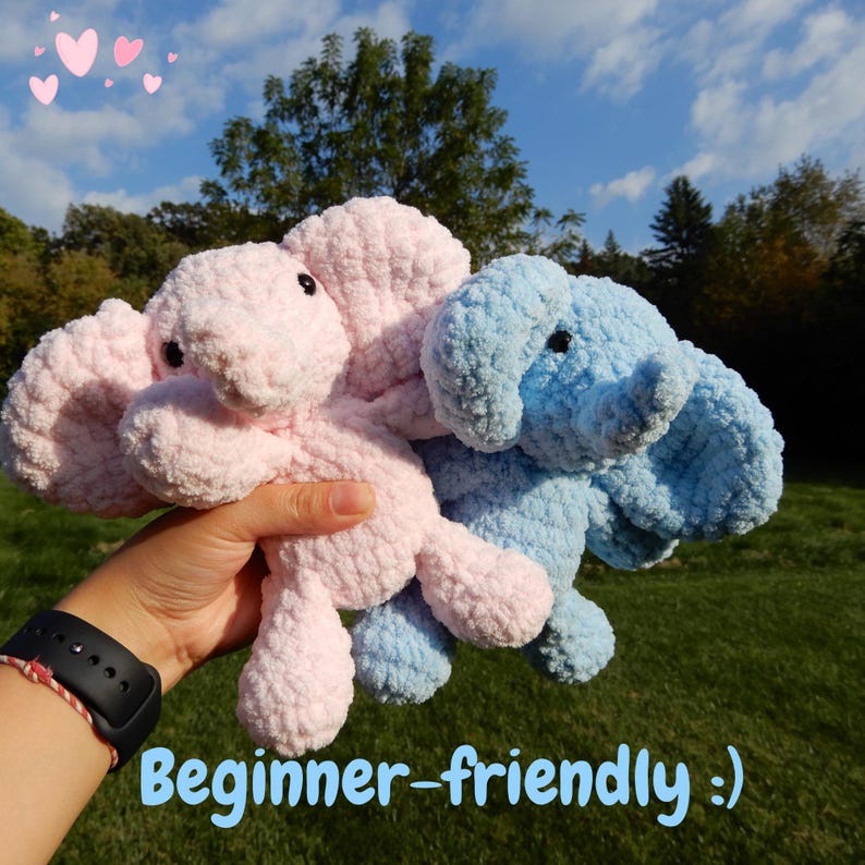 Ellio/ellie the Elephant Crochet Pattern Beginner-friendly Lovable ...