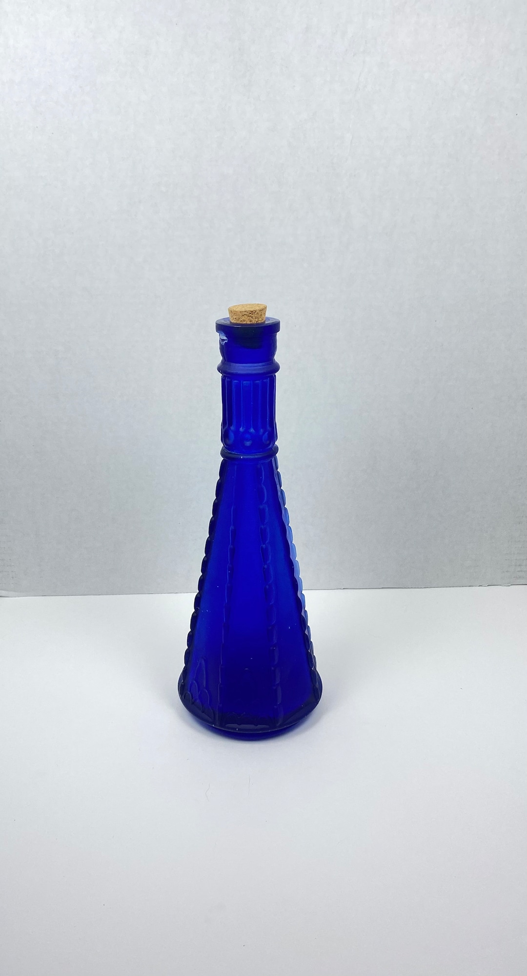 Vintage Cobalt Blue Decanter Bottle - Etsy