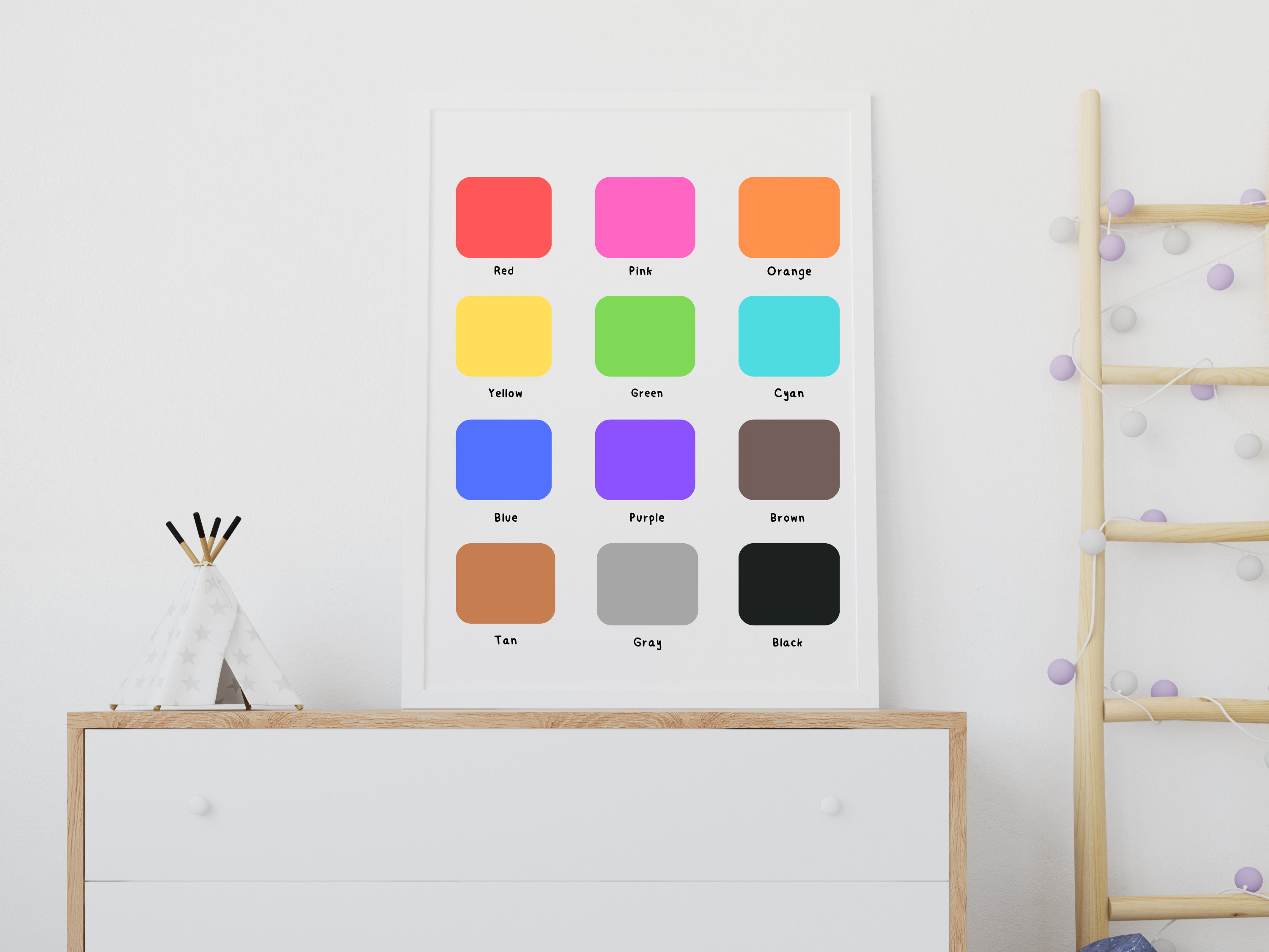 Colors Poster, Educational Classroom Decor, Montessori Nursery Print ...