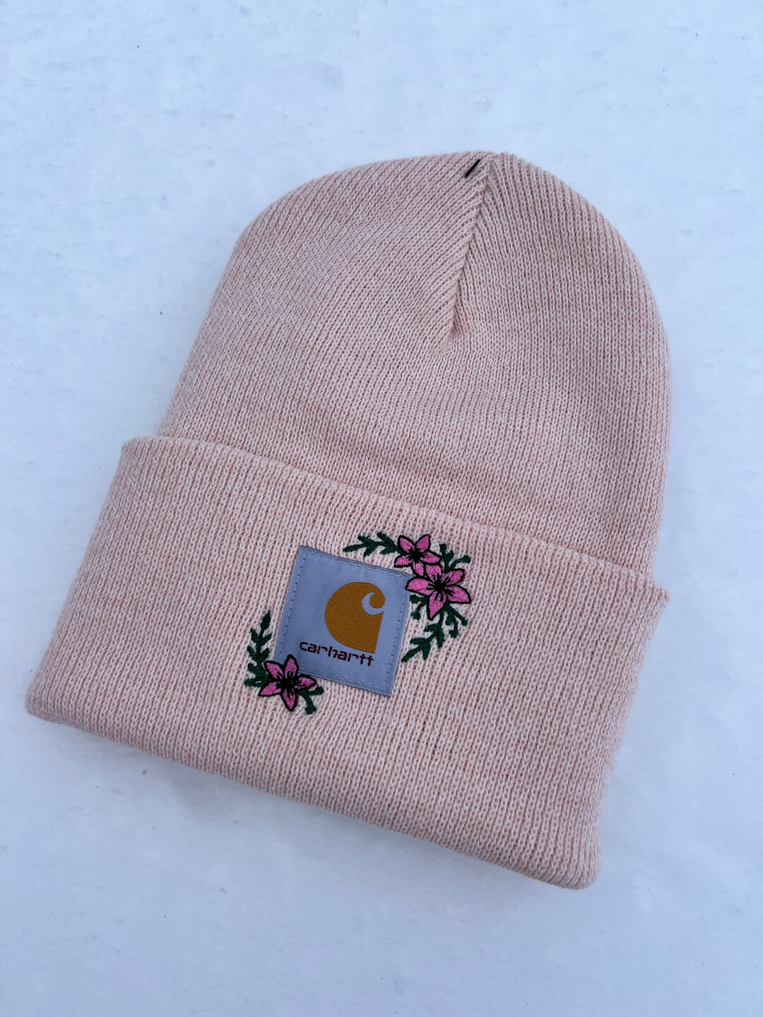 Lily Carhartt Embroidered Beanie, Embroidered Women Winter Hat ...
