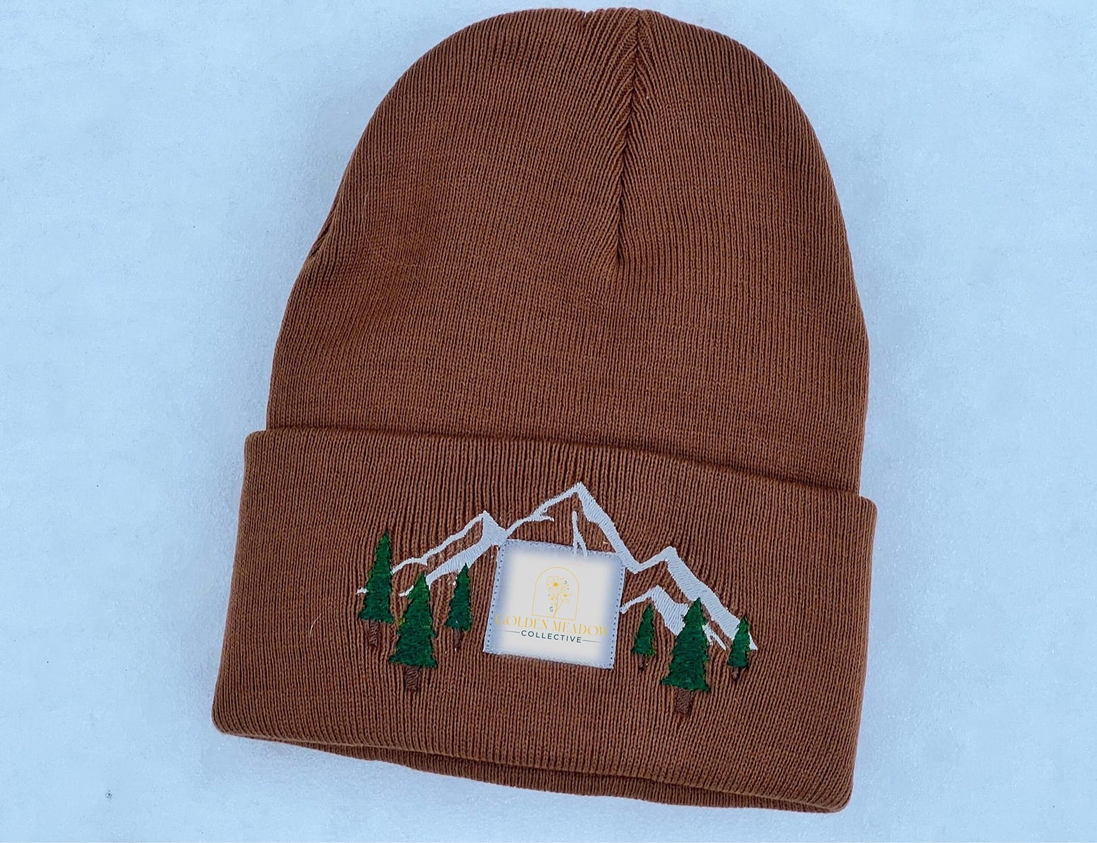 Mountain Beanie Embroidery Pattern, Winter Hat Design File, Embroidery ...
