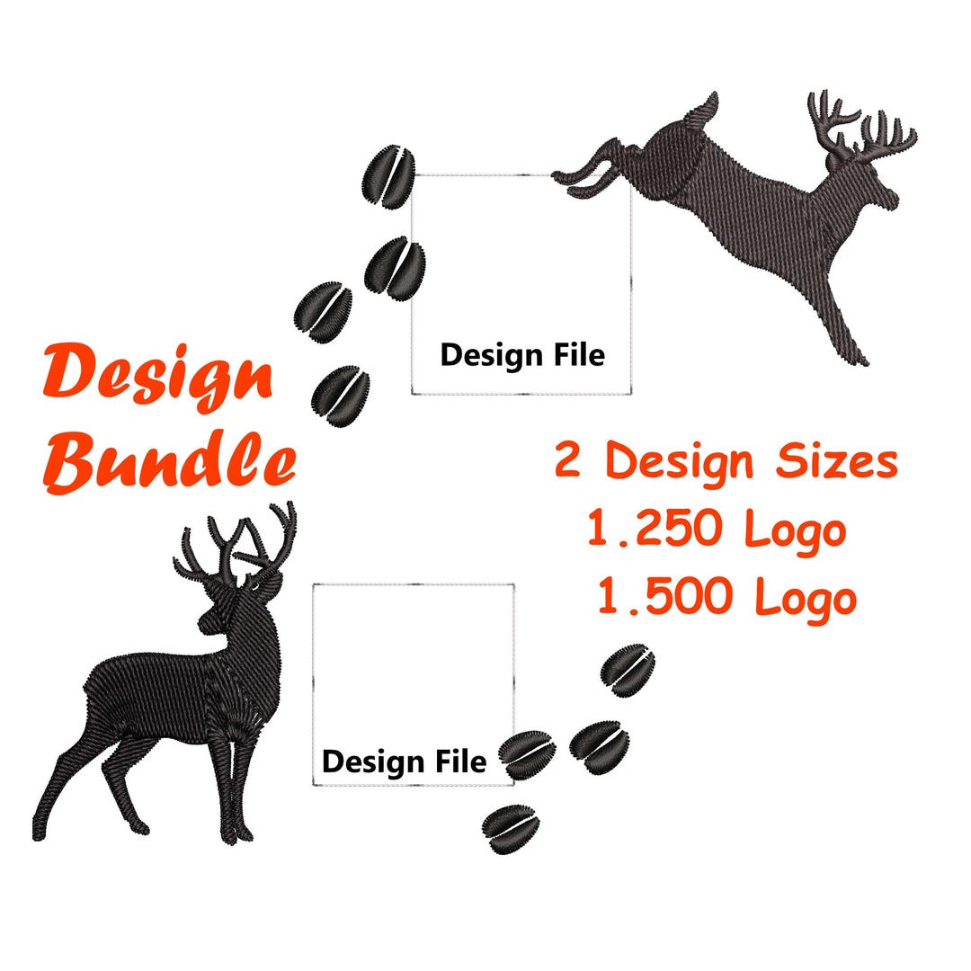 Bundle Deer Beanie Embroidery Patterns, Winter Hat Design File ...