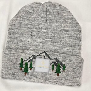 Mountain Beanie Embroidery Pattern, Winter Hat Design File, Embroidery ...