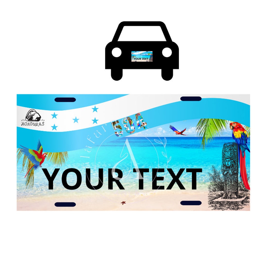 Honduras Personalized Vehicle License Plate. - Etsy