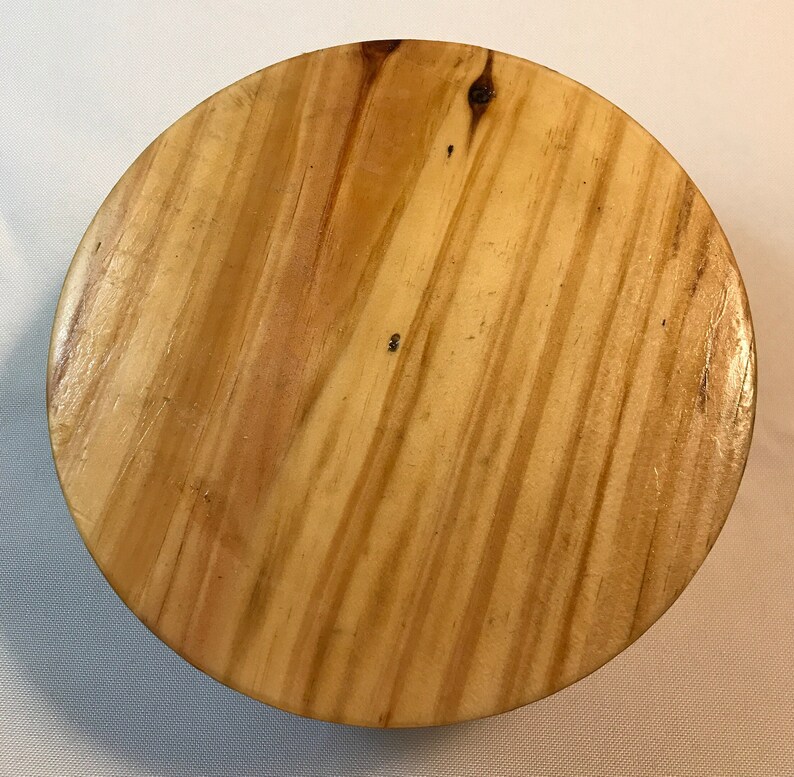 Natural Turned Wood Southern Yellow Pine Bowl With Glossy Shellac ...