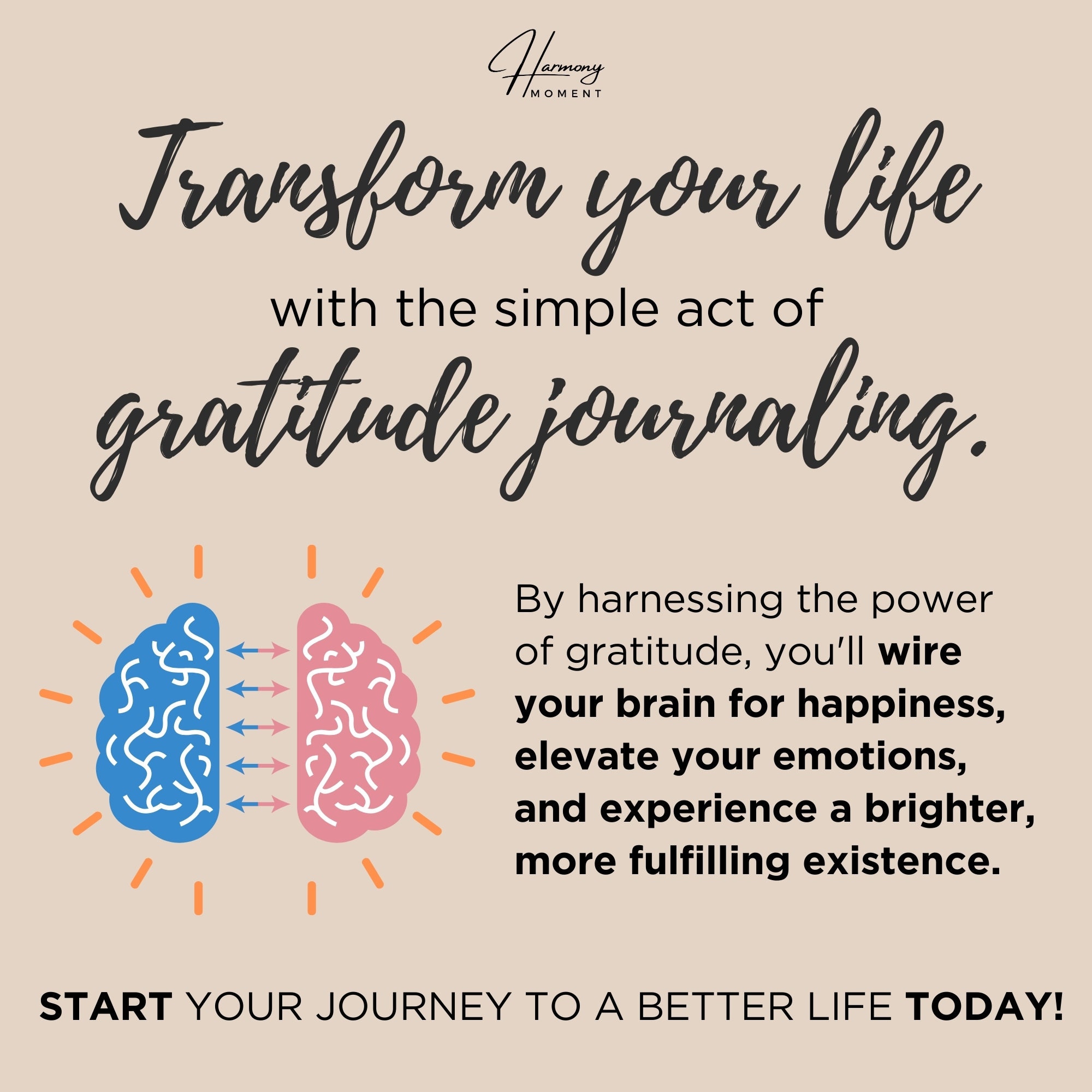 Gratitude Journal Printable, Daily Gratitude Template, 52-week ...