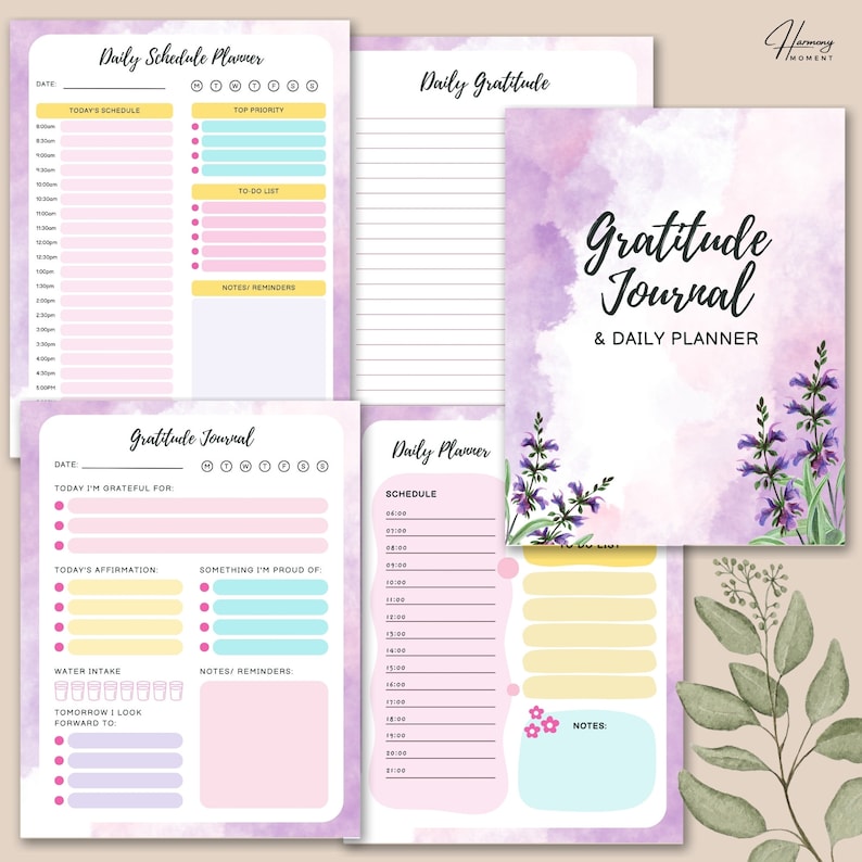 Printable Gratitude Journal, Daily Planner Template, Daily Journal ...