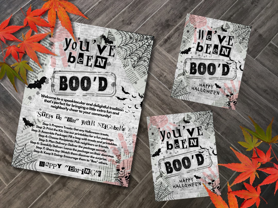 You've Been Booed Printable Halloween Activity Kit - Etsy