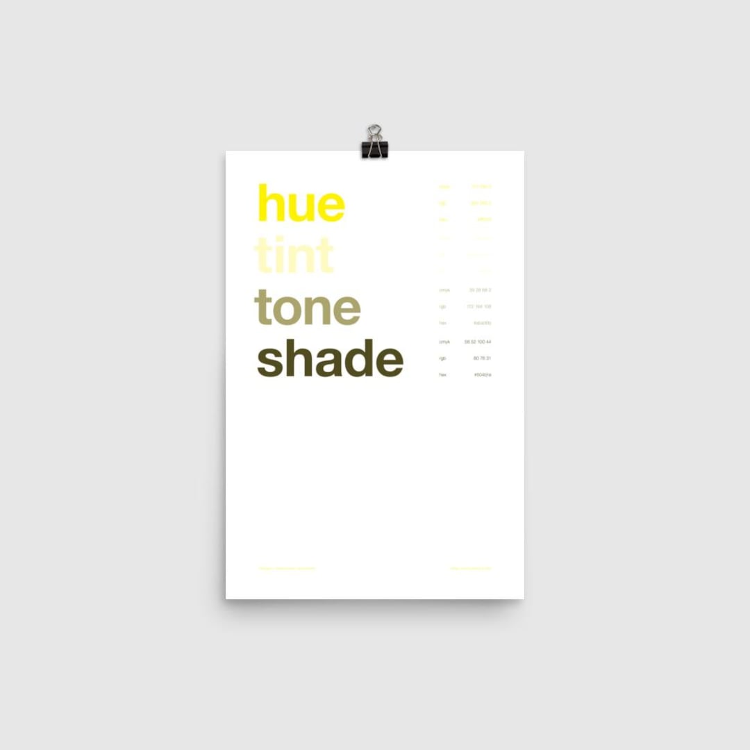 Yellow Color Poster - Etsy