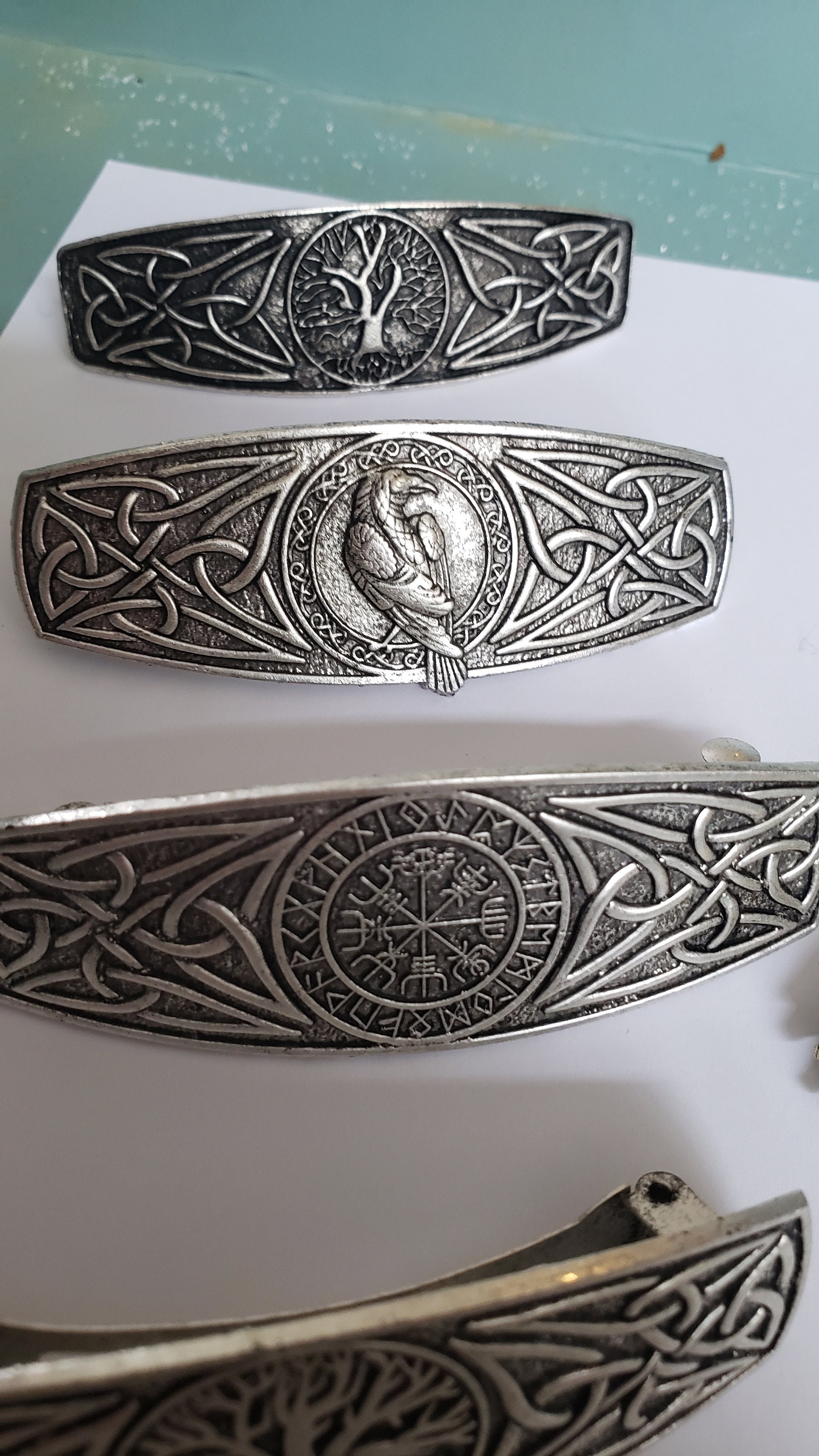 GREAT Designs 8 Diff Antique Silver Metal Sturdy Celtic Nordic Hair ...