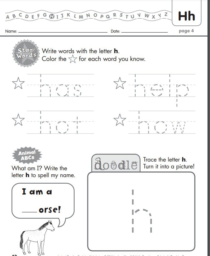 Instant Practice Packets: Alphabet Ready-to-go Activity Pages That Help ...