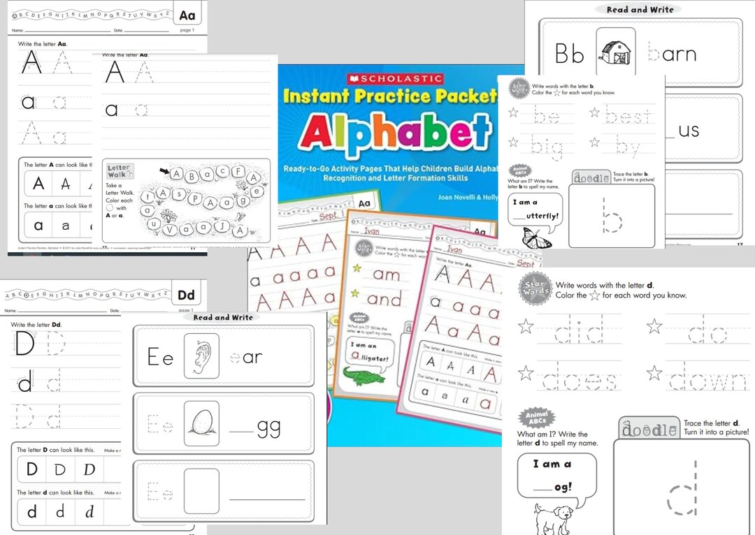 Instant Practice Packets: Alphabet Ready-to-go Activity Pages That Help ...
