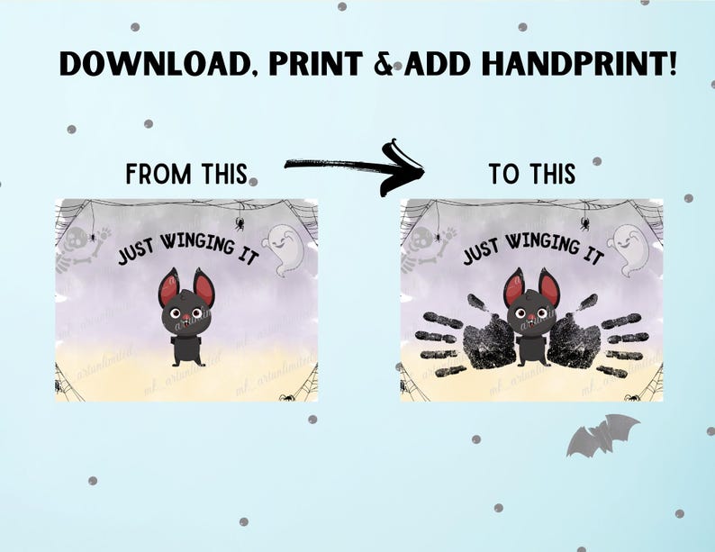 Halloween Handprint*handprint Art*halloween Art Craft*preschool ...