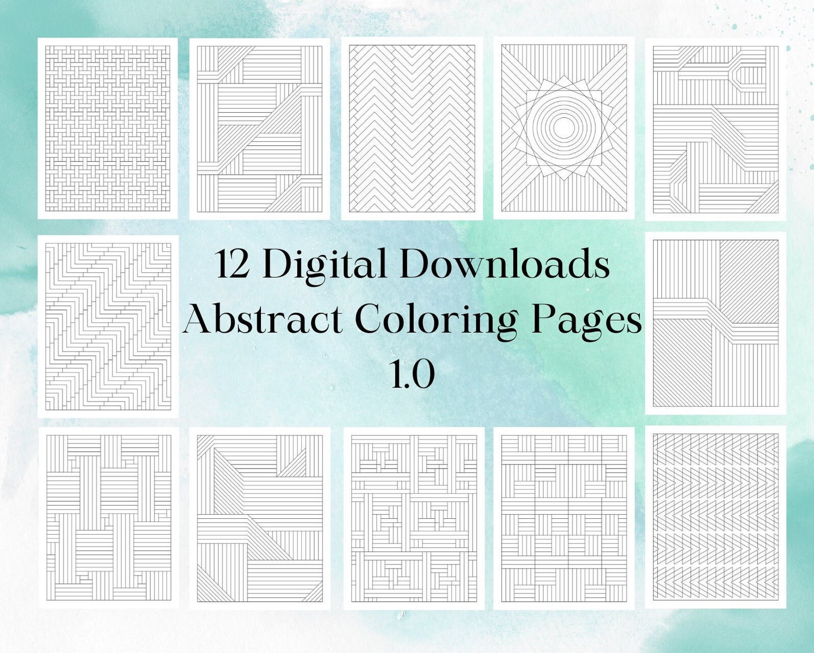 12 Printable Adult Coloring Pages; Abstract Coloring Pages; Adult ...