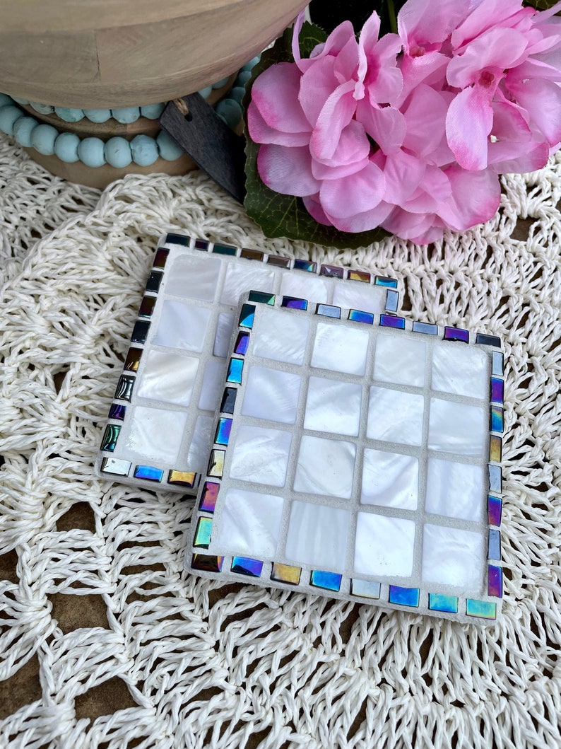 Mosaic Tile Coasters Mosaic Drink Coasters Glass Mosaic Coaster House ...