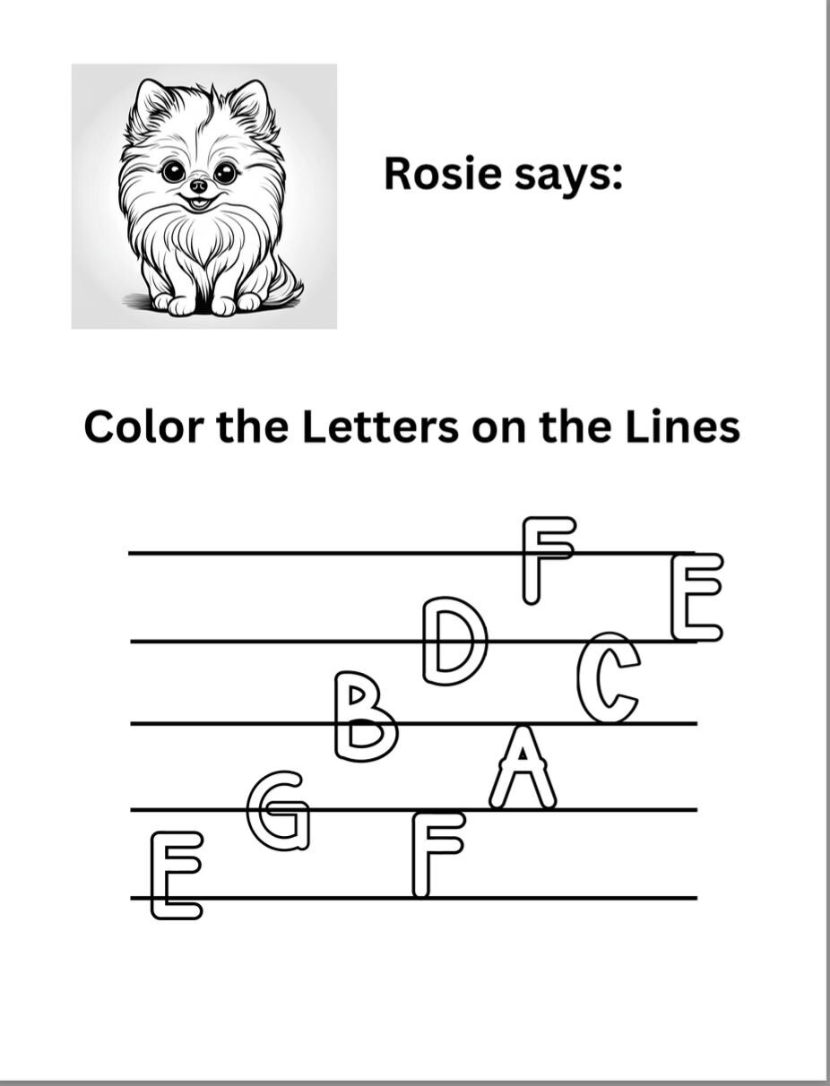 Rosie's Music Notation Coloring Book - Etsy