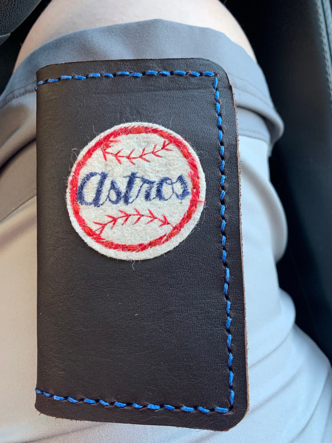 Leather Handmade Astros Wallet - Etsy