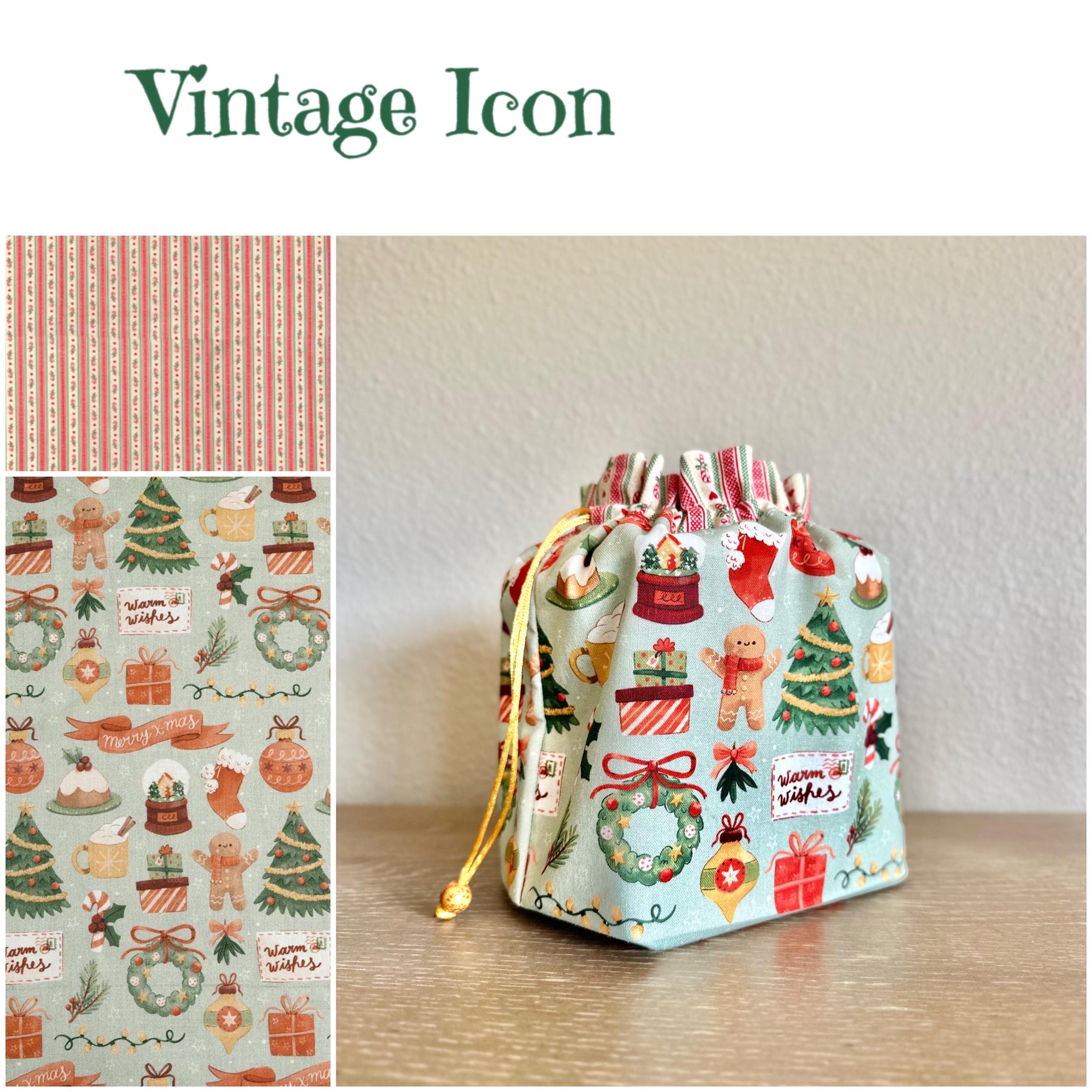 Christmas Tissue Box Cover, Cotton Drawstring Bag - Etsy