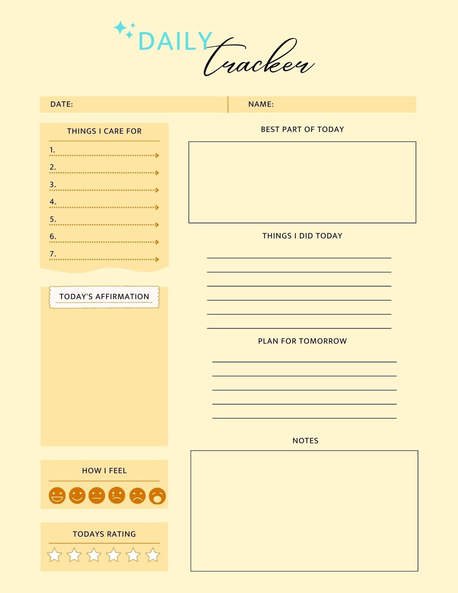 Daily Tracker - Etsy