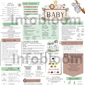 Safari New Parent Baby Infographic Guide - Etsy