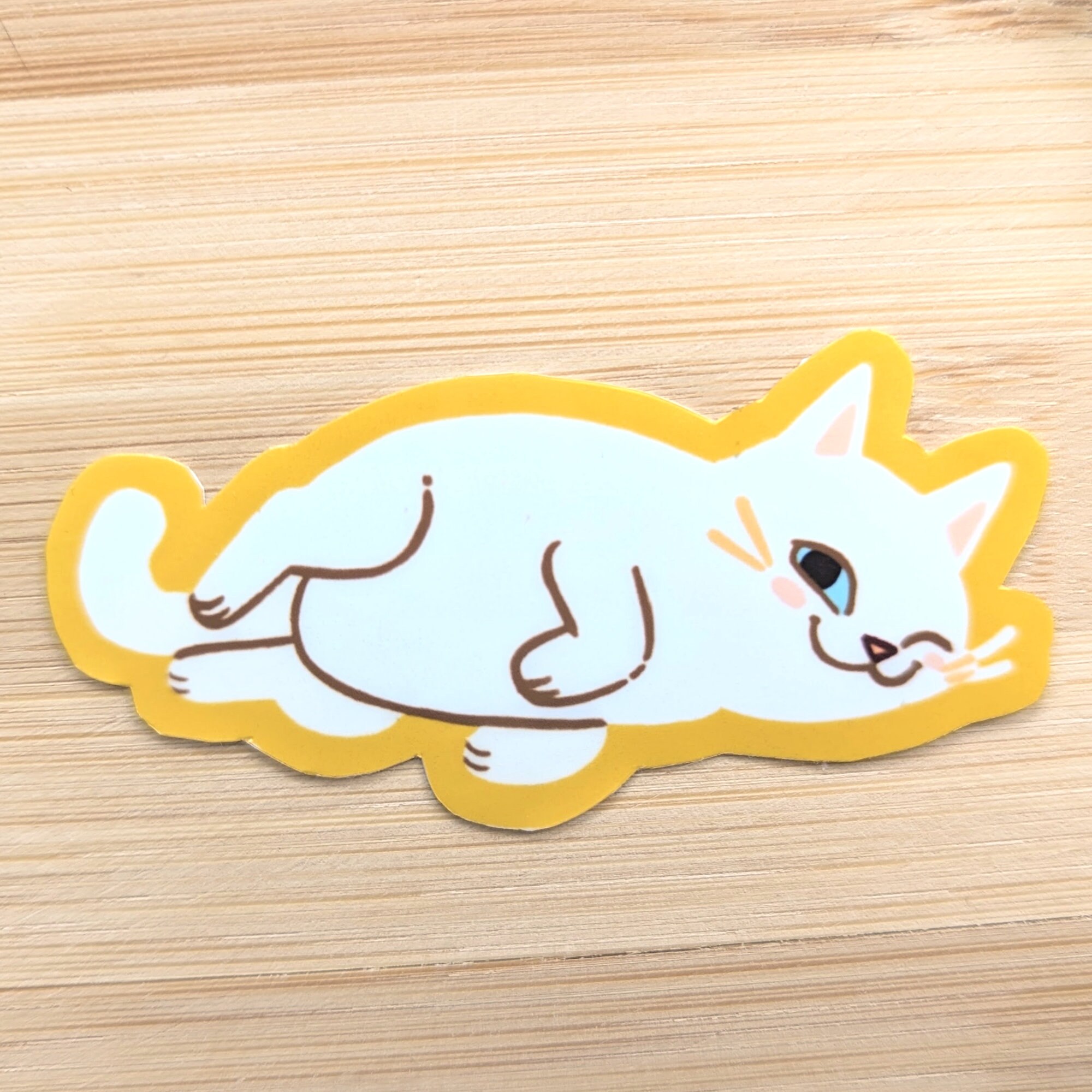 Chill Cats Stickers | Lying Down Cat Stickers | Vinyl Sticker | Cute ...
