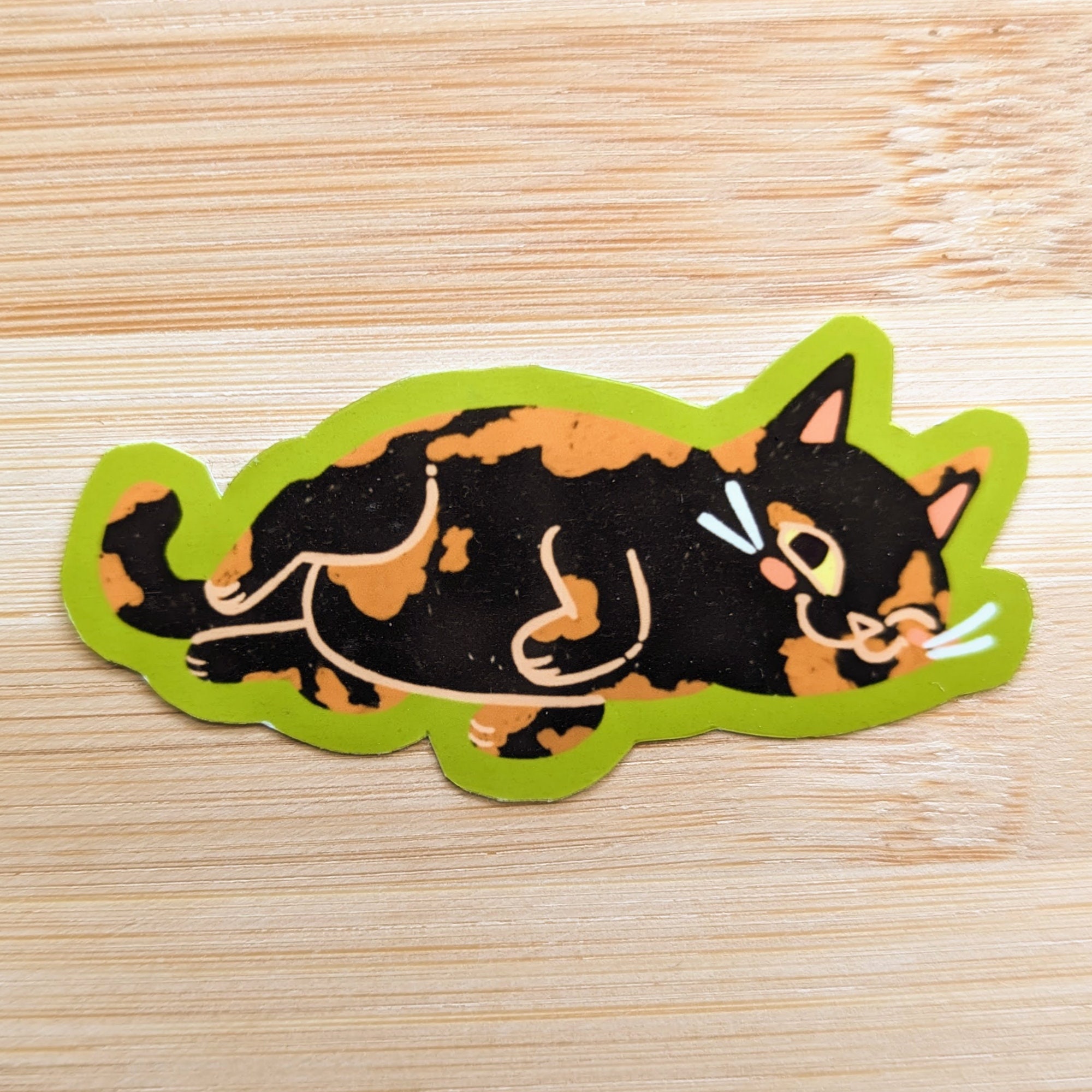 Chill Cats Stickers | Lying Down Cat Stickers | Vinyl Sticker | Cute ...