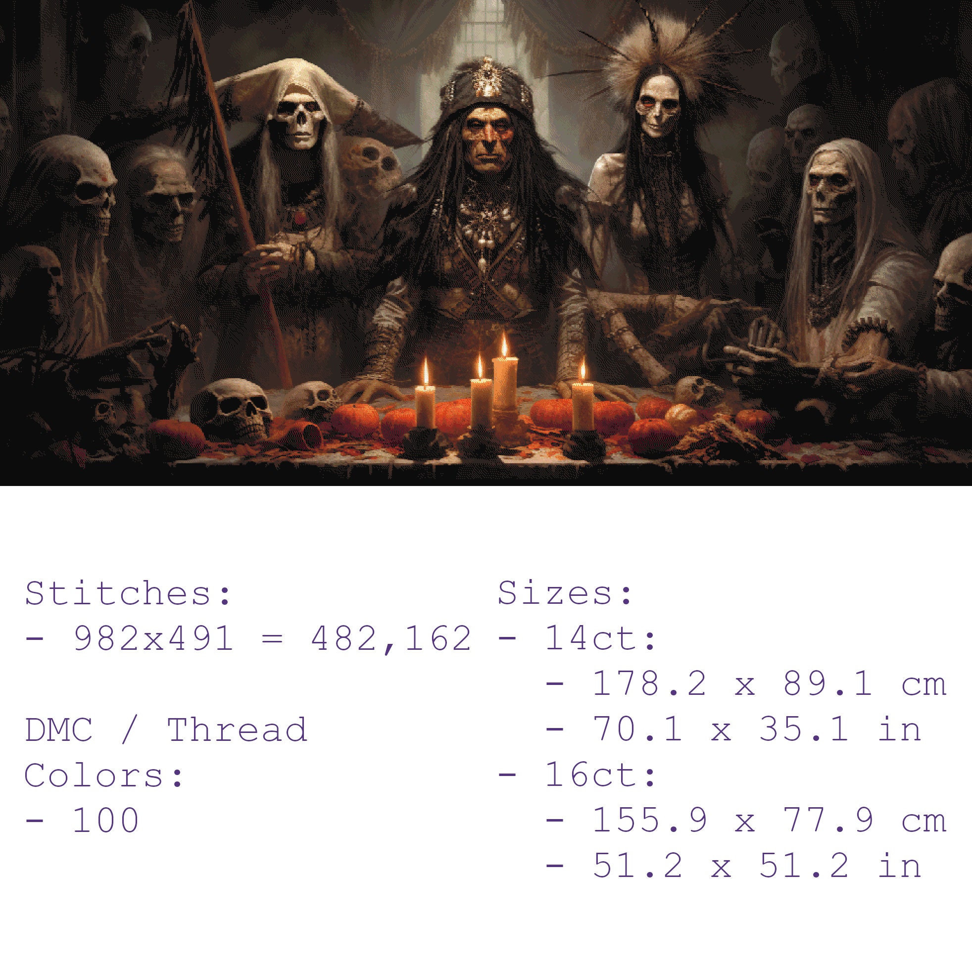 Feast of the Dead Cross-stitch Pattern PDF - Etsy