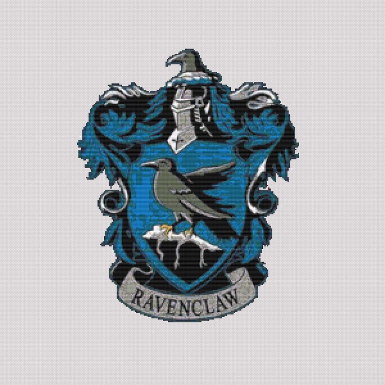 Escudo de Ravenclaw Hogwarts Póster Patrón de punto de cruz - Etsy México