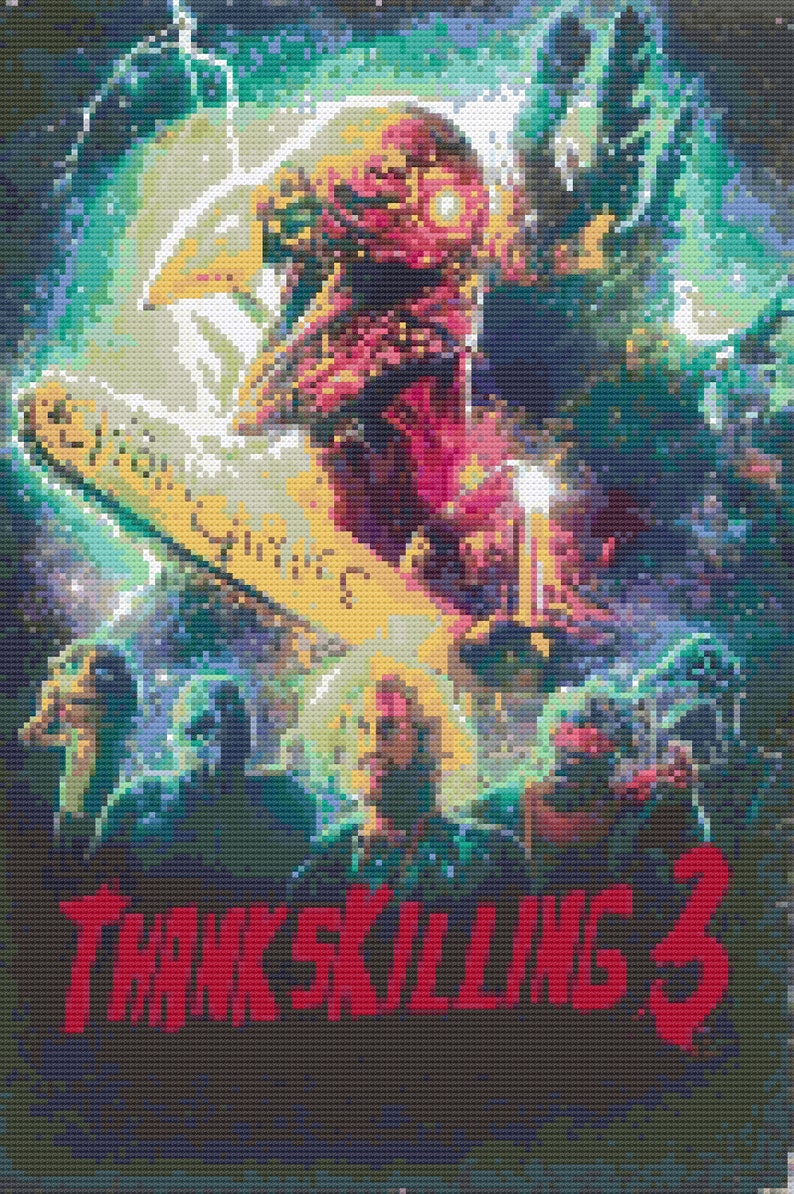 Thankskilling 3 2012 Horror Movie Poster Cross-stitch Pattern PDF - Etsy