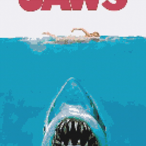 Jaws Embroidery - Etsy