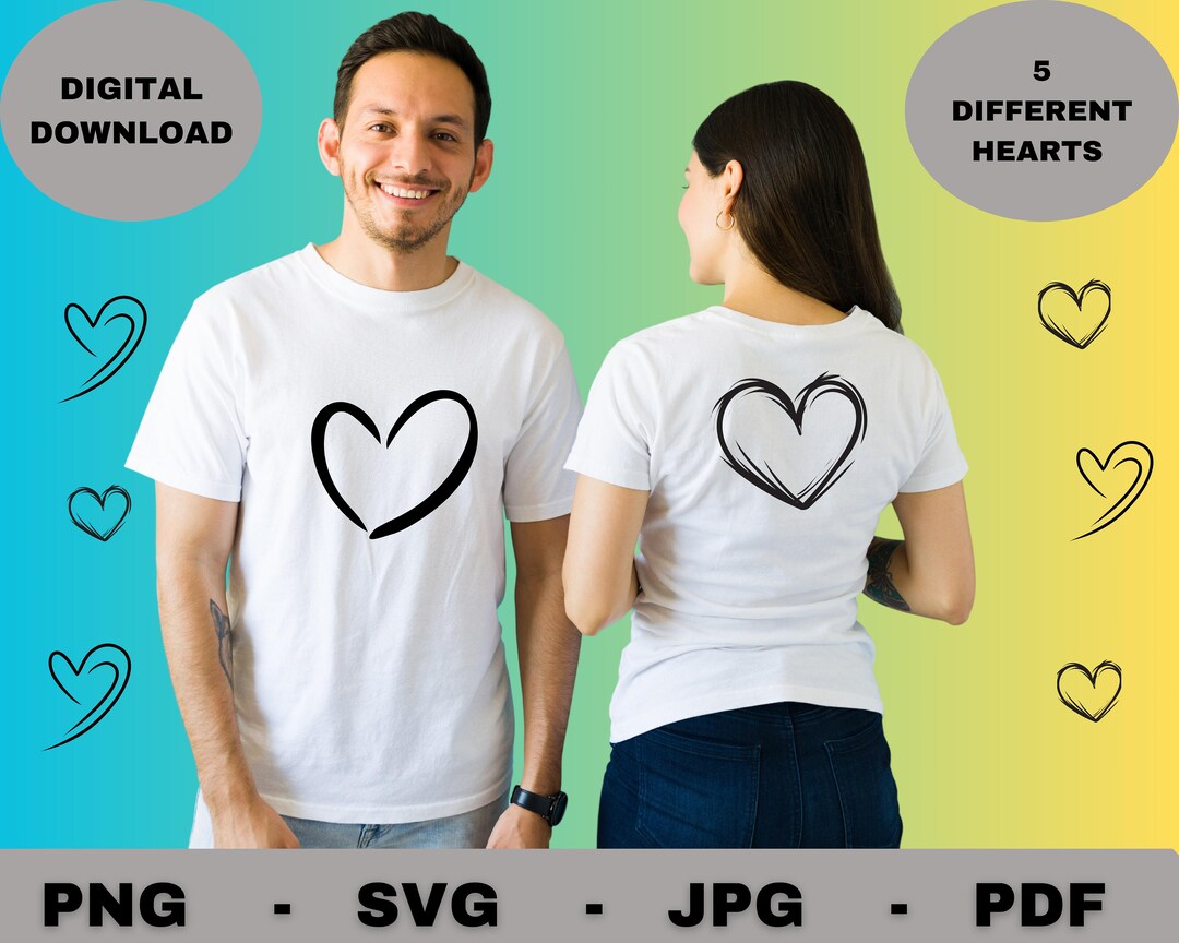 5 Heart Svg Bundle/heart Svg Designs/wedding Heart Svg/free - Etsy