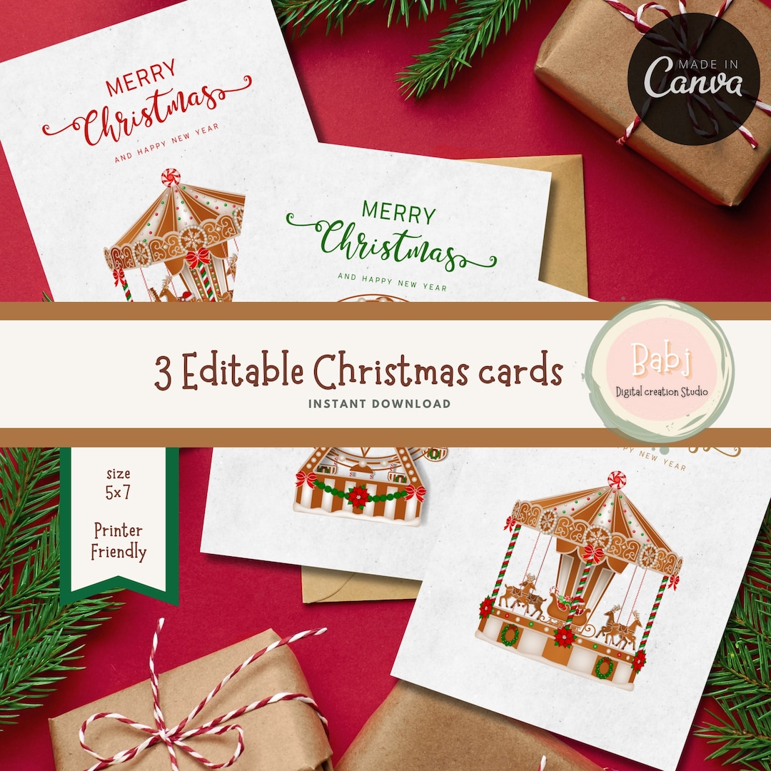 White Christmas Card Rides Template Rides Christmas Card - Etsy