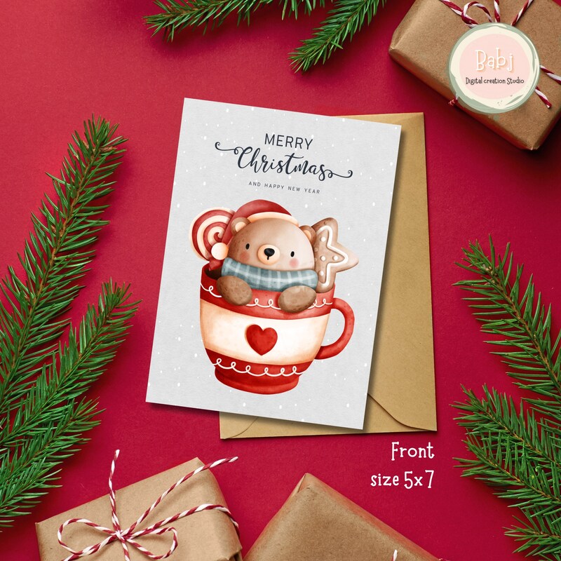 Back of Christmas Card - Etsy